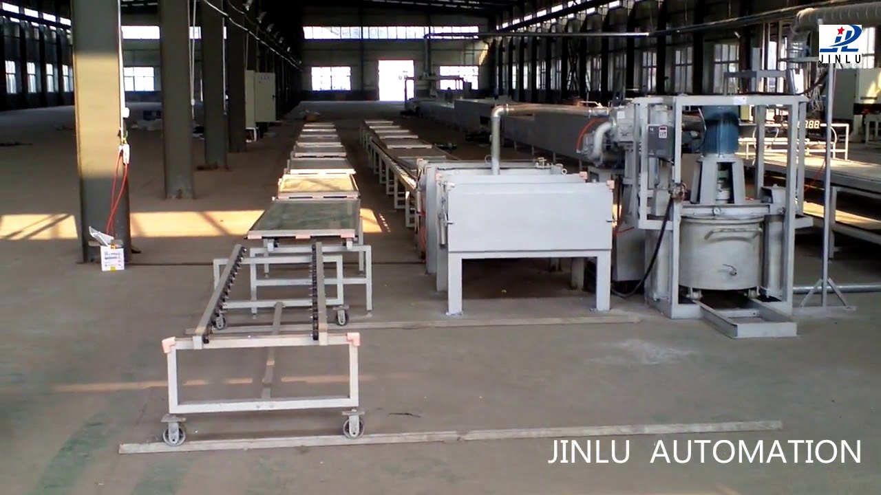 Manual Acrylic Solid Surface Production Line for Haier - YouTube
