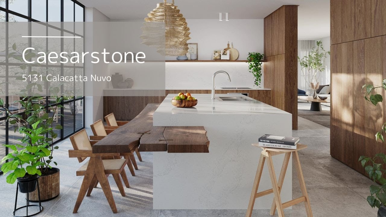 【キッチン素材】シーザーストーン/5131 Calacatta Nuvo/Caesarstone - YouTube