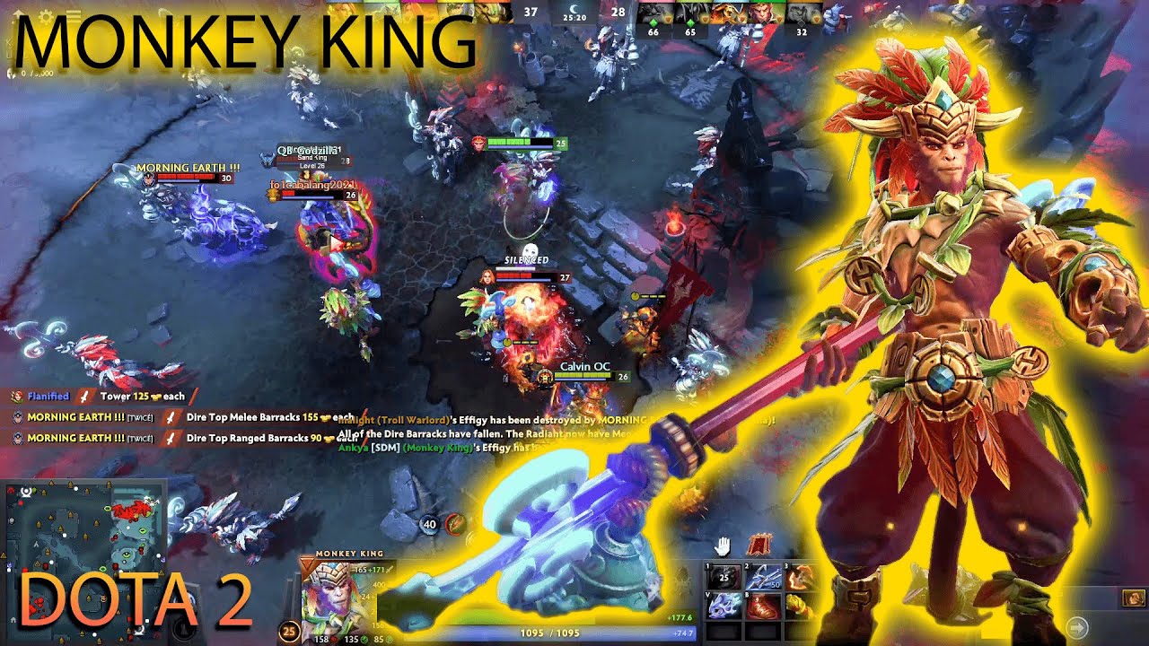 Playing first match as a MONKEY KING - Dota 2 - YouTube