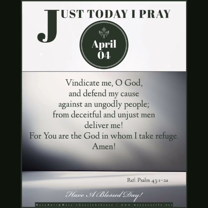 Just Today I Pray | April 04 - YouTube