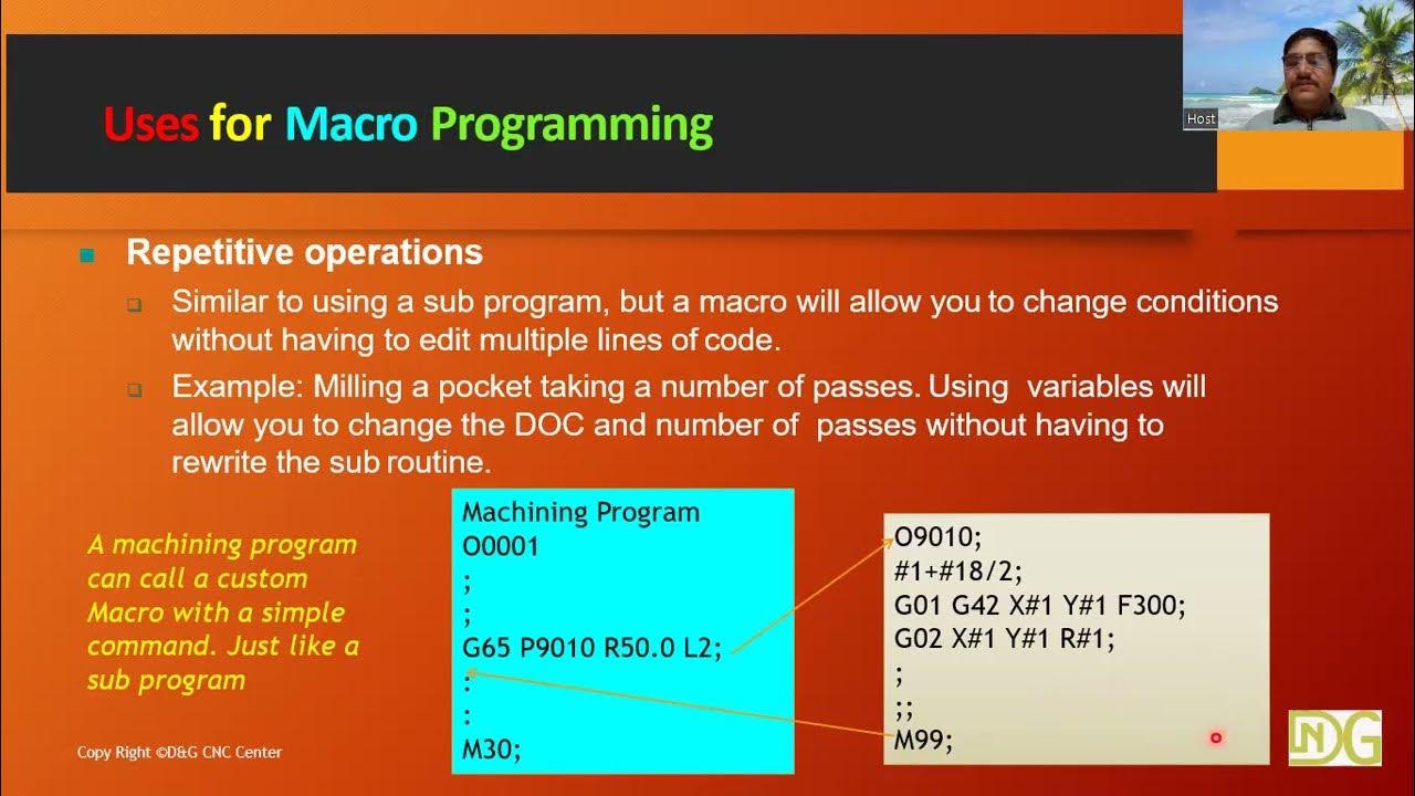 CUSTOM MACRO PARAMETERIC PROGRAMMING II DNG CNC CENTER - YouTube
