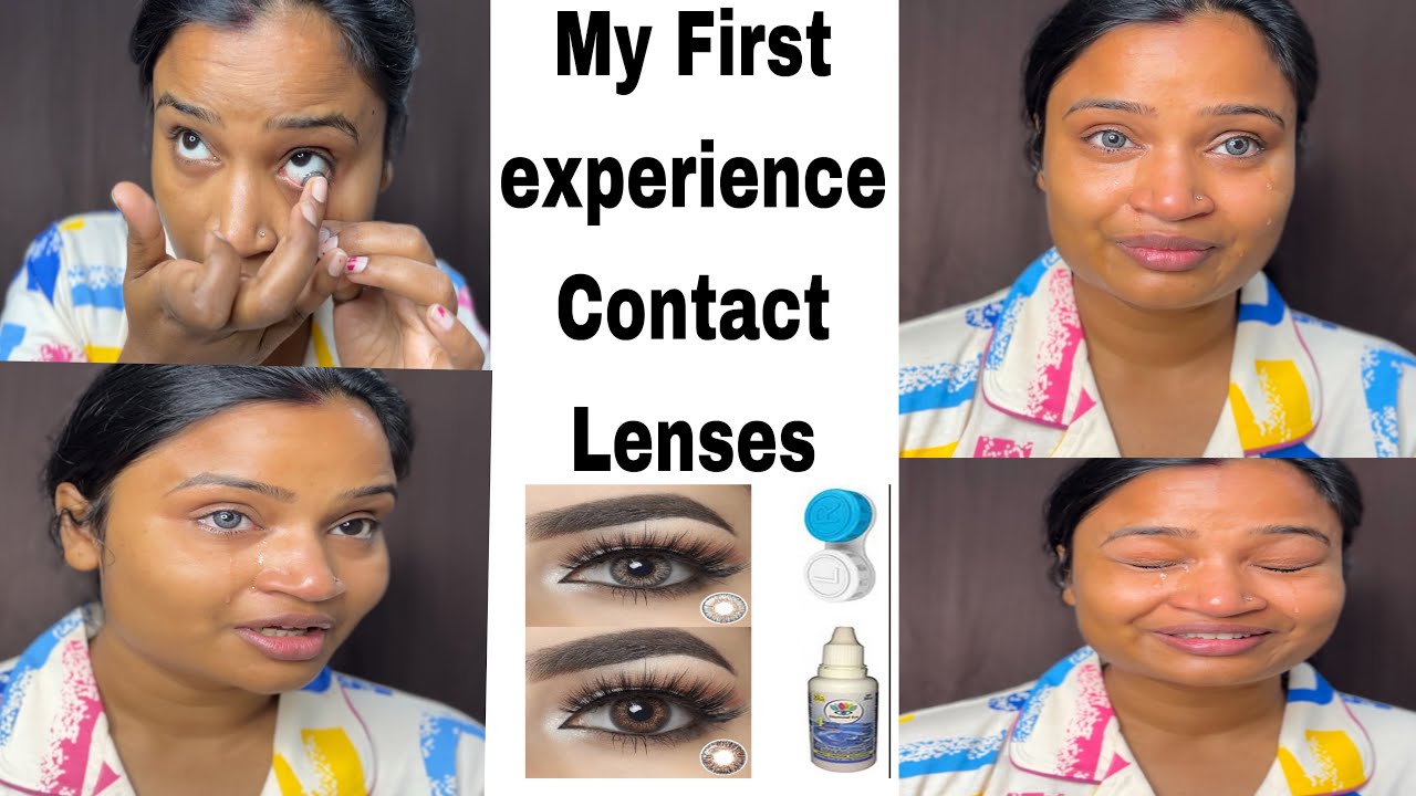 I Tried Contact Lens For The First Time😭 | How To wear Lenses || - YouTube