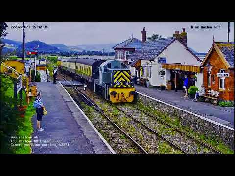Blue Anchor station, West Somerset Railway, Somerset UK - YouTube