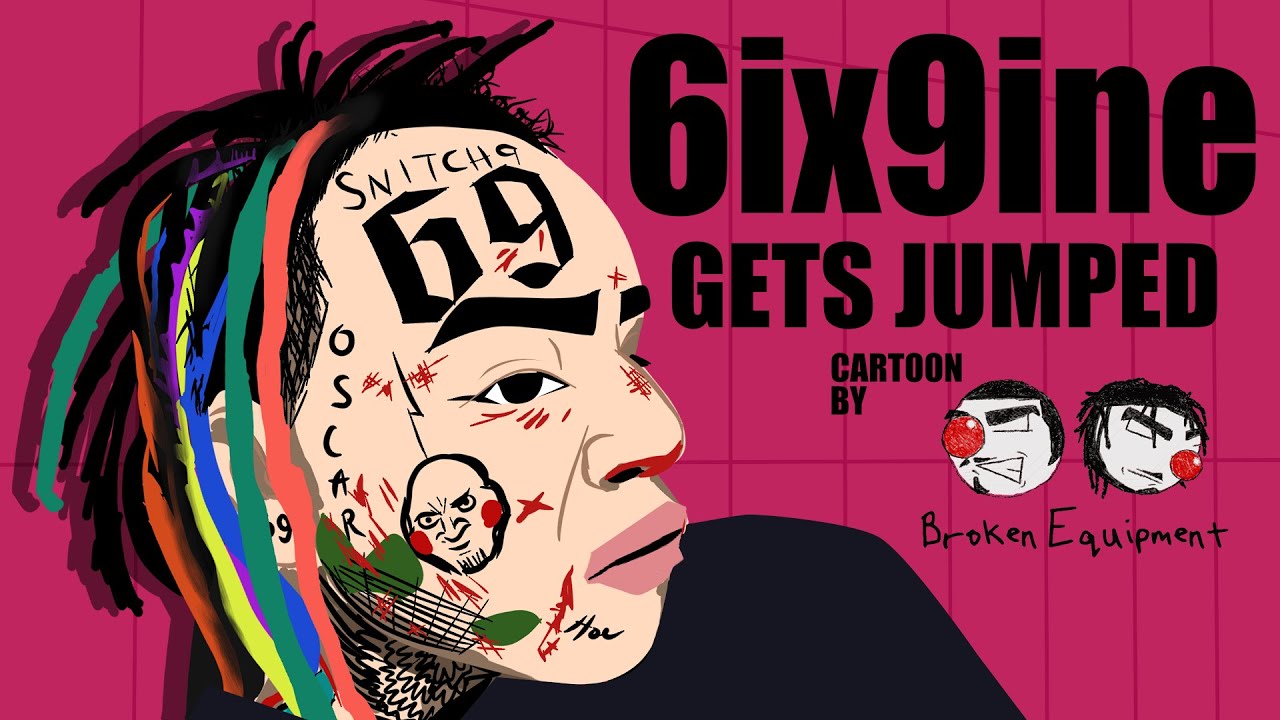 6ix9ine GETS JUMPED at LA Fitness! (Cartoon) - YouTube
