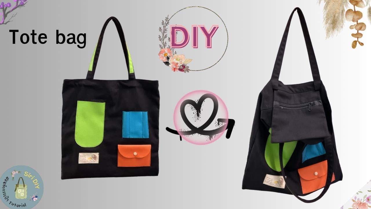 DIY ORGANIZER BAG IDEA How to make a Simple Tote Bag -DIY Easy Sew ...
