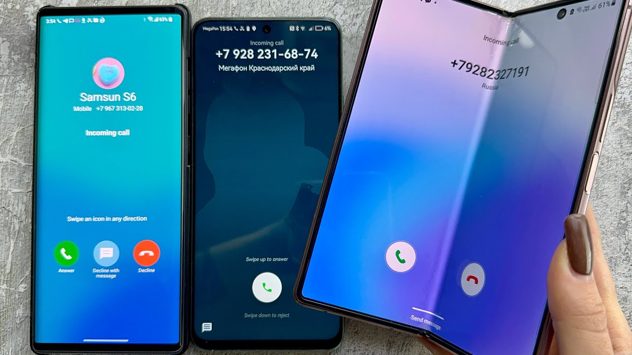 Incoming Calls LG Wing + Huawei NY90 + Samsung Galaxy Fold2 - YouTube