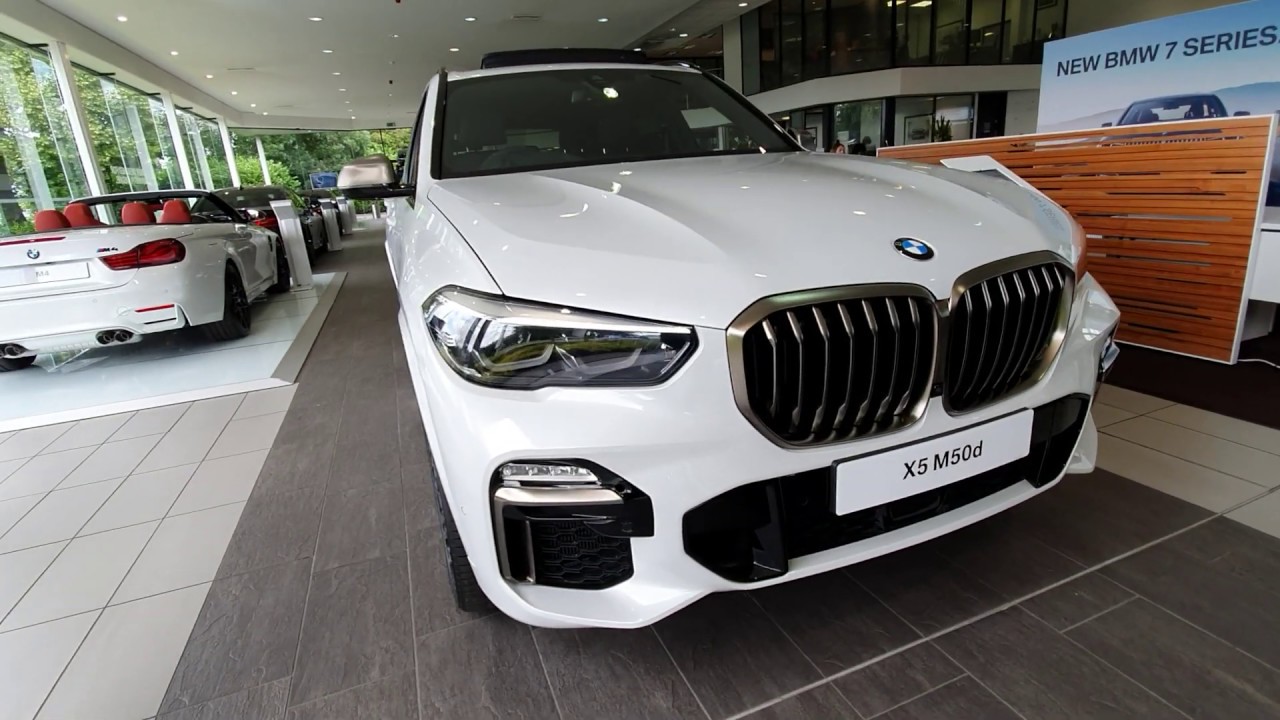 2019 BMW X5 M50D in White Interior and Exterior Video View - YouTube
