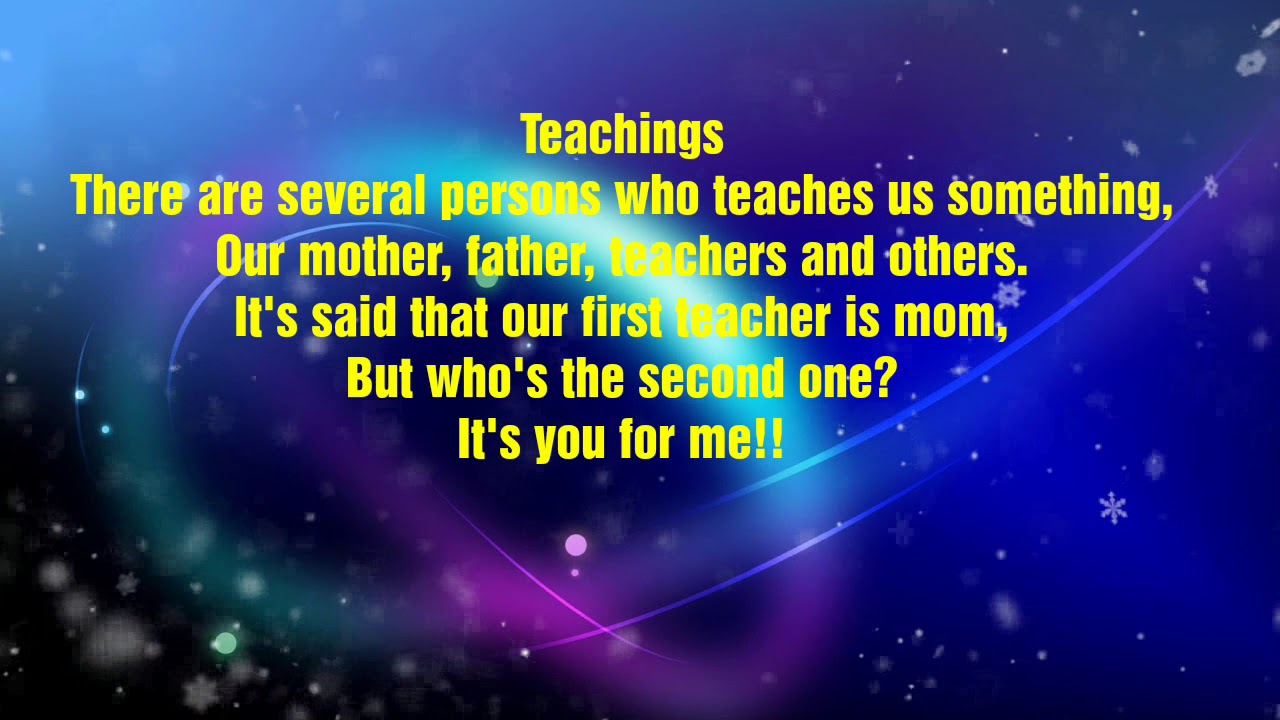 Short Motivational Poem on Teachers| Teachings| Moral stories and poems ...