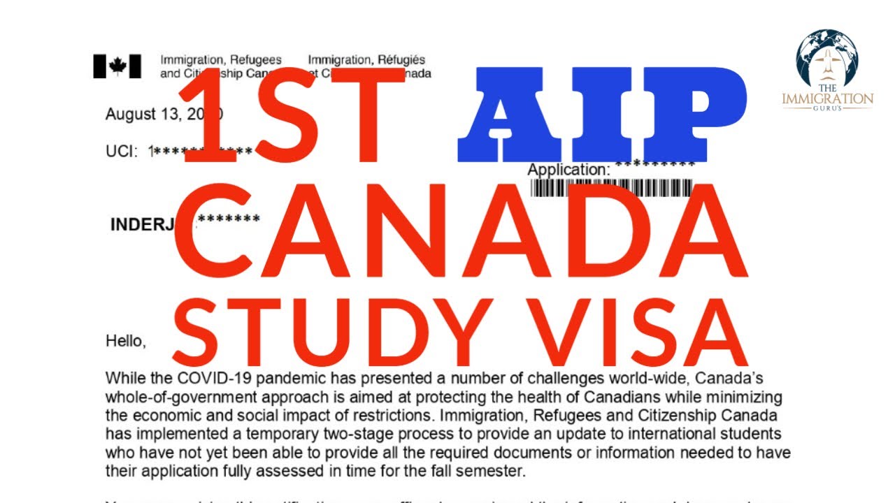 First Canada AIP-Approval in Principal | 1st Stage Study Visa for ...