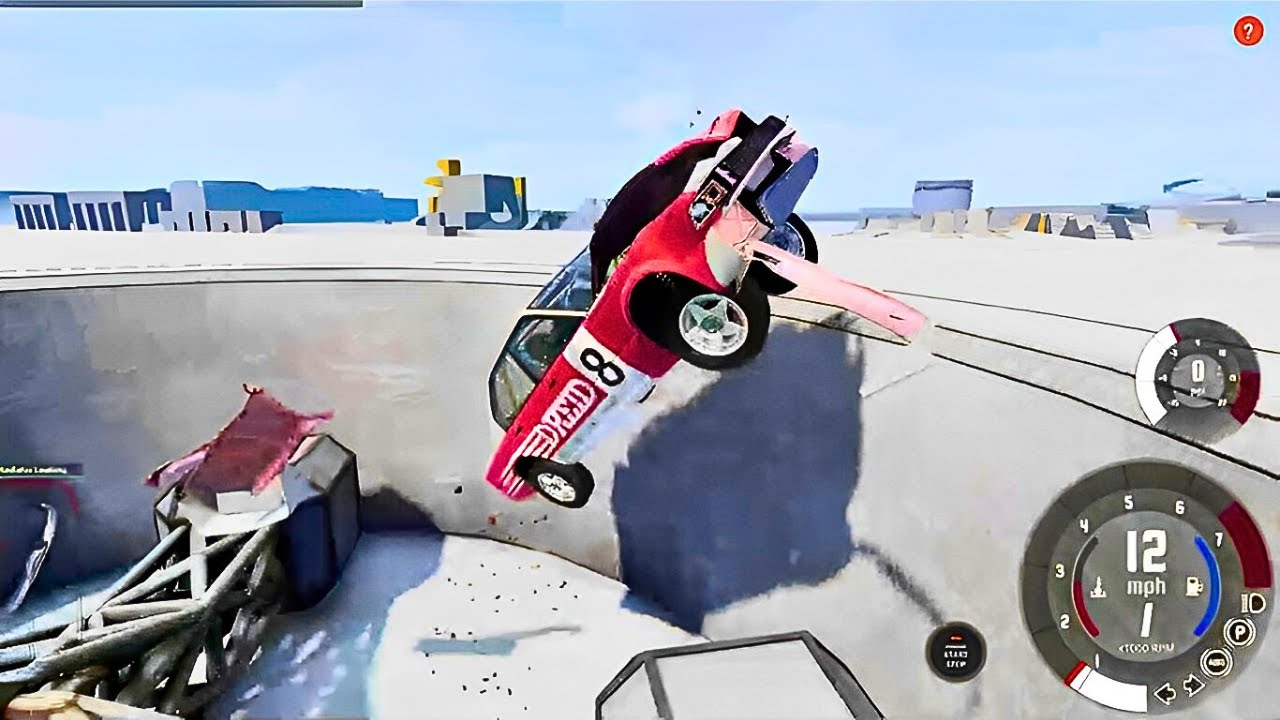 Realistic Freeway Crashes with big wheel • BeamNG Drive • #12 - YouTube
