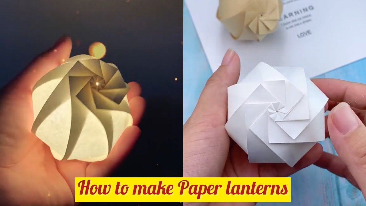 How to Make Folding Origami Paper Lanterns Chinese style #Him Craftal ...