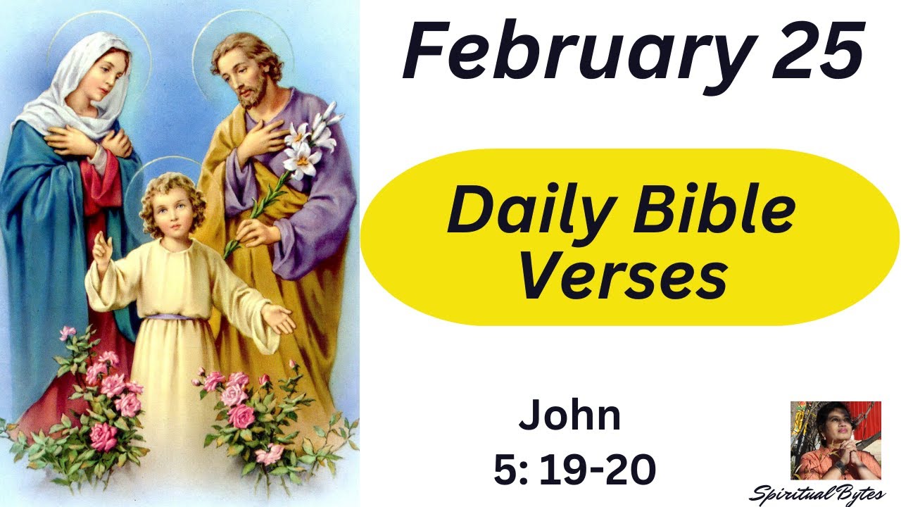 February 25, Daily Bible verses - YouTube
