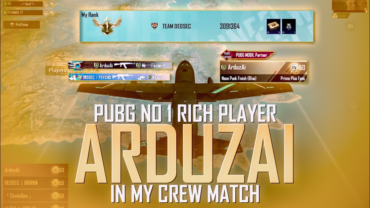 I Met Pubg Richest Player Arduzai In Crew Match 😱samsung A3 A5 A6 A7