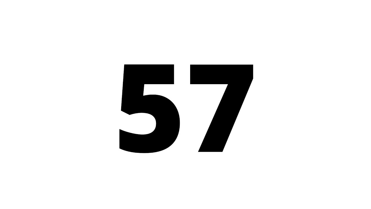 57 Second Countdown Timer White Screen With Sound Effect - YouTube