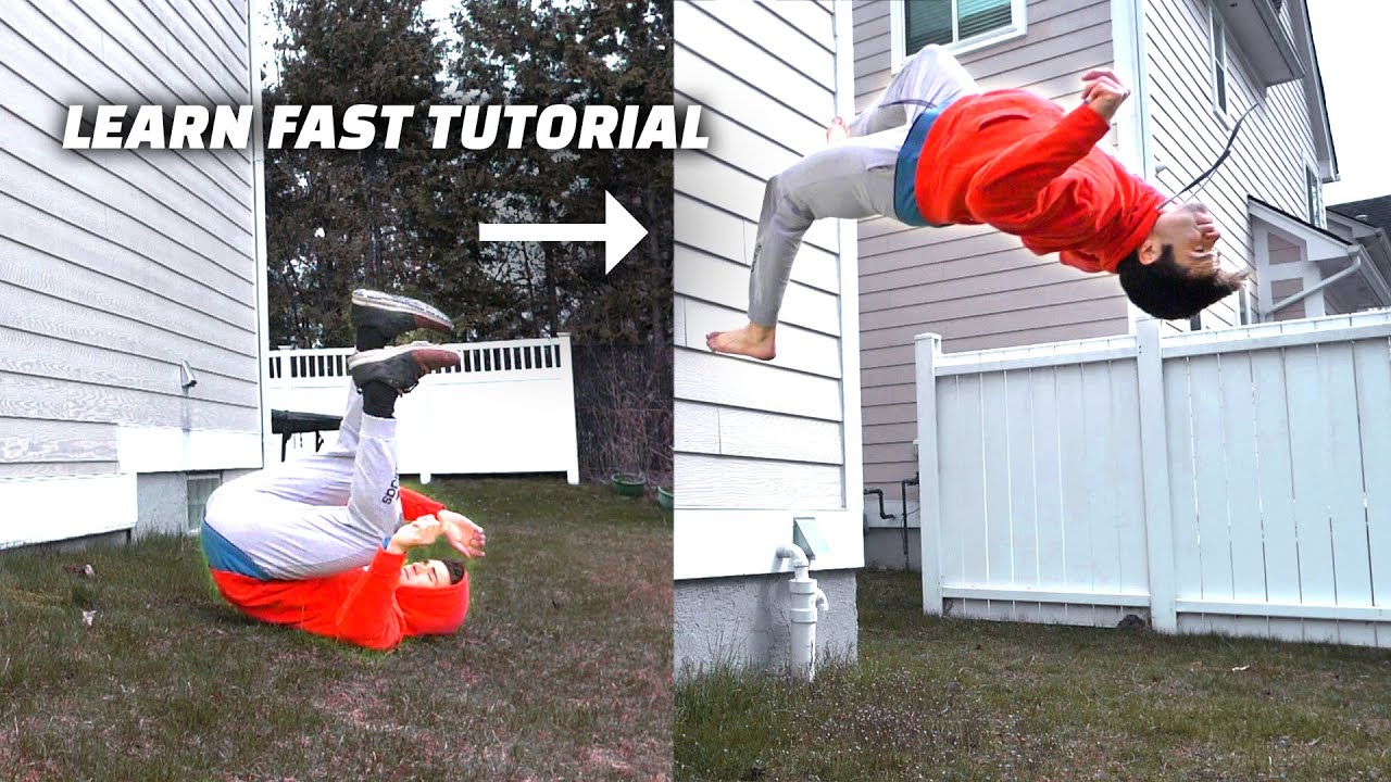 How to Wall Flip Parkour - At Home Easy - Turning a Backroll into a ...