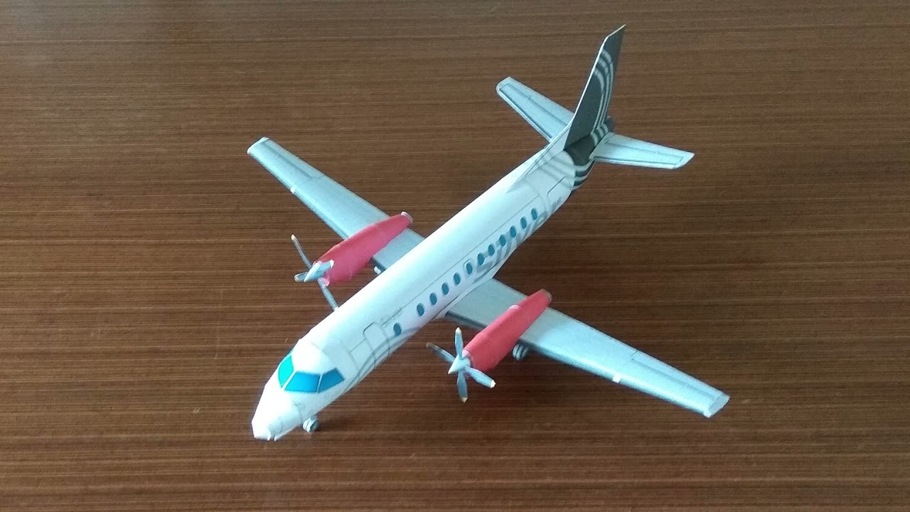 SAAB 340B Silver Airways (1/72) paper model - YouTube