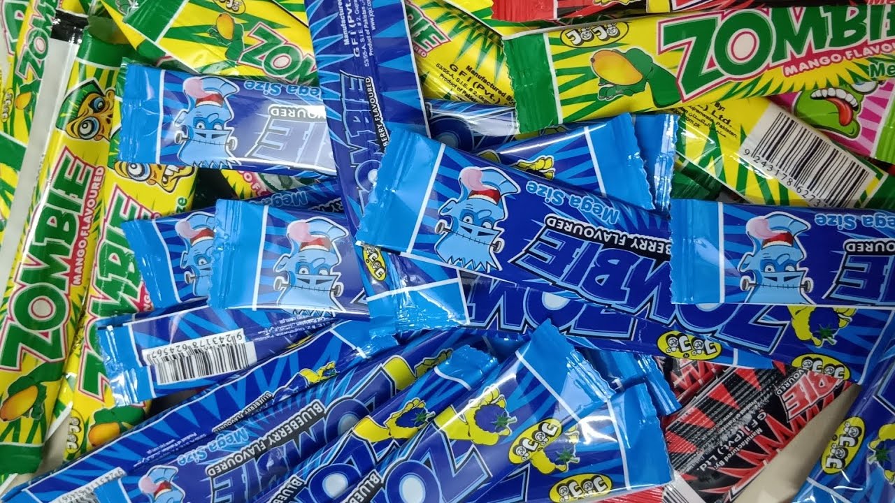 Lots of Chewy gum unboxing review| Zombie all Flavours Unboxing 🍬🍭 ...