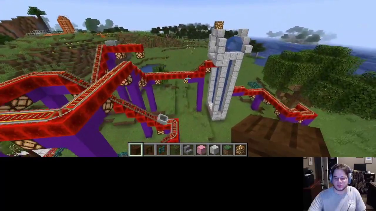 Minecraft Roller Coaster (Work in Progress) - YouTube