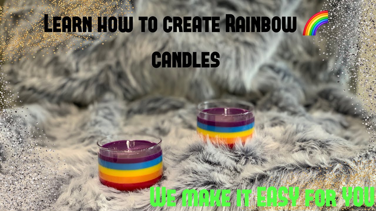 Layered rainbow candles DIY Tutorial Easy Candle making for beginners ...
