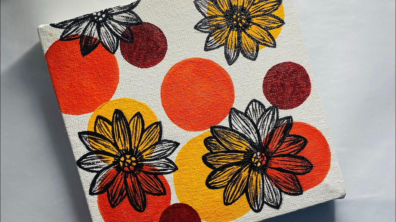 Easy Acrylic Painting for beginners | Boho Painting | Boho art ideas ...