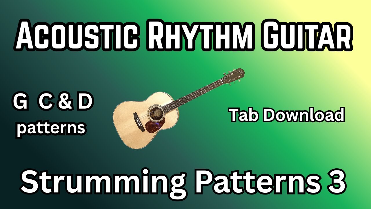 Acoustic Rhythm Guitar Strumming Patterns 3 - YouTube
