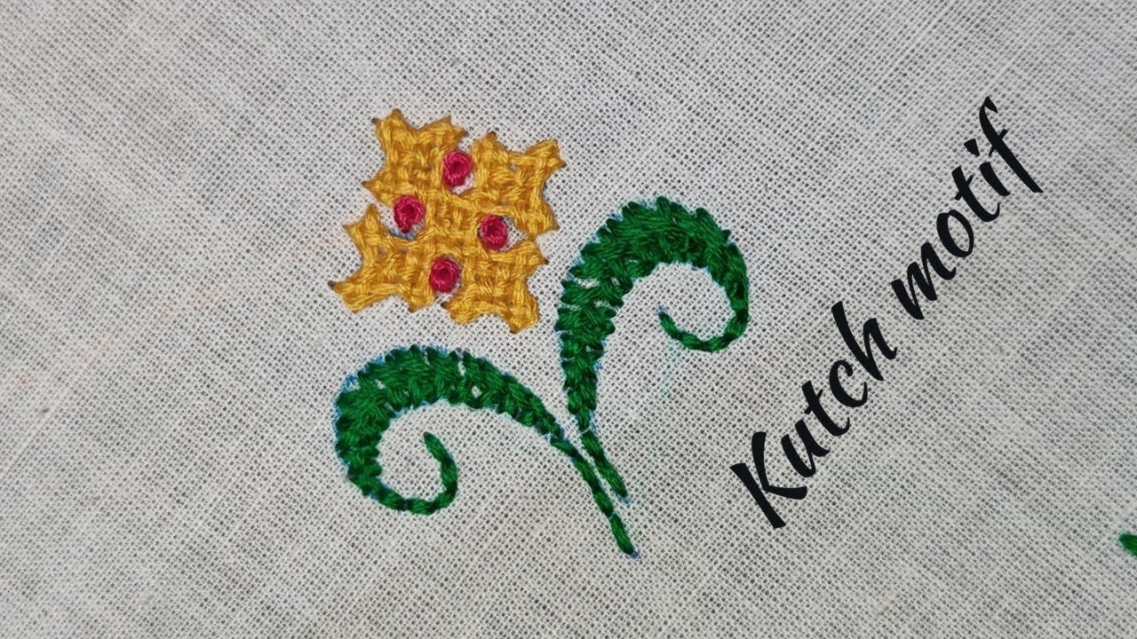 Kutch work motif design stitching tutorial #gujrathiwork#Mothers hand ...