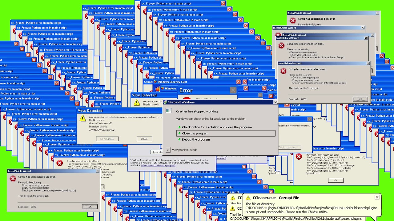 Green screen Windows XP - YouTube