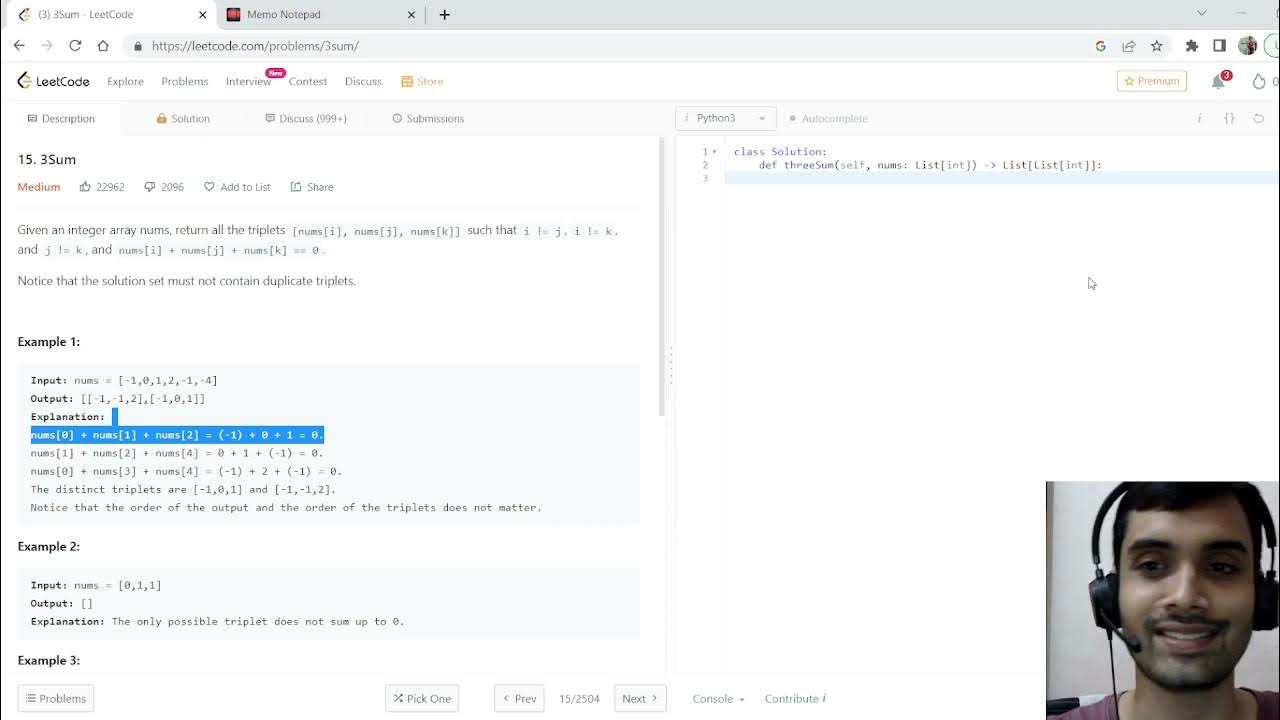 Leetcode- 3Sum in Telugu - YouTube
