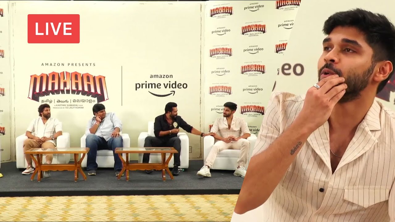 🔴Live :Exclusive Mahaan Interview Chiyaan Vikram, Dhruv Vikram, Simha ...