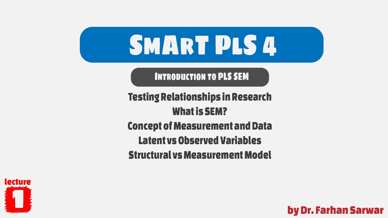 Smart Pls 4 Lecture 1 Introduction To Pls Sem Latent Constructs Variables Cb Vs Pls Sem