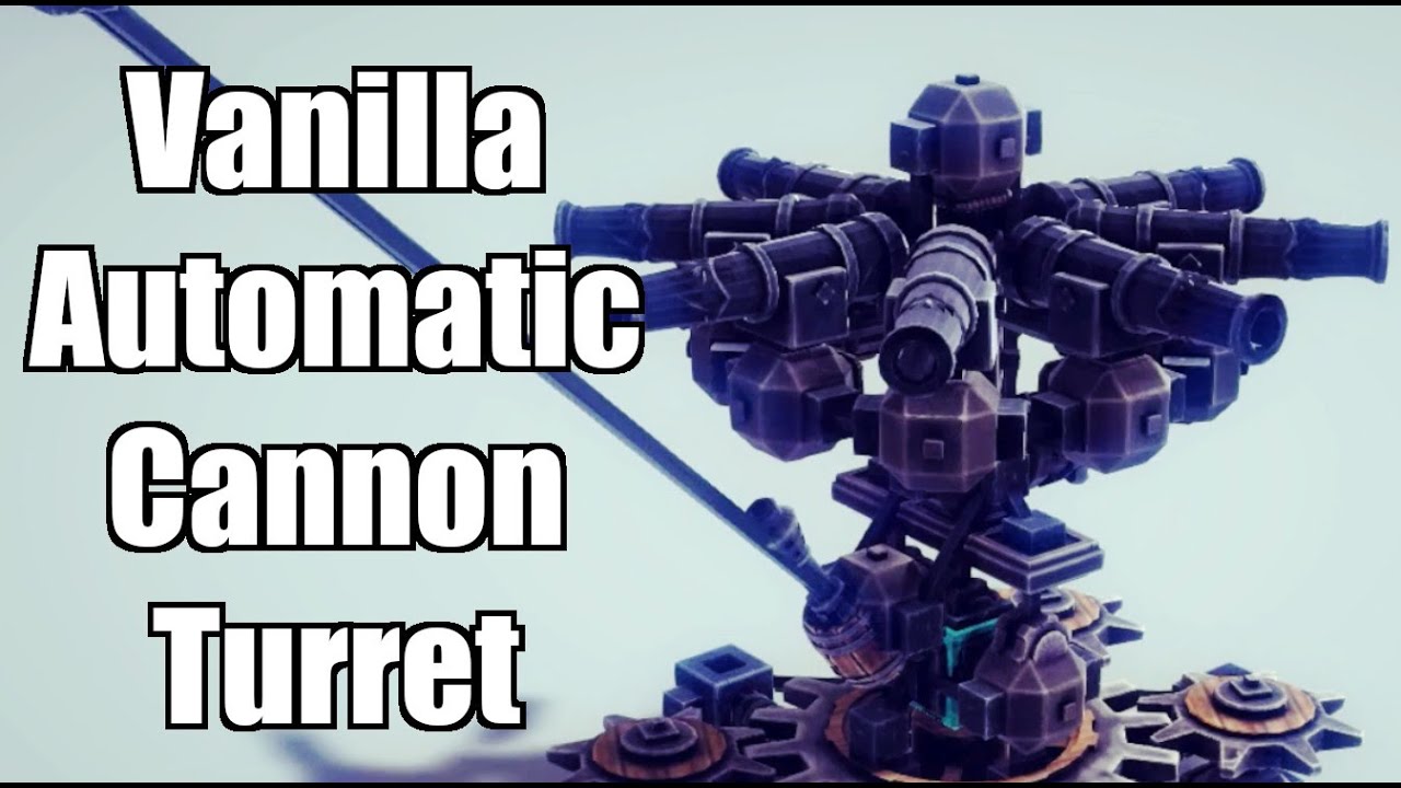 Besiege - HOW IT WORKS: Vanilla Auto Cannon Turret (8 Shots) - YouTube