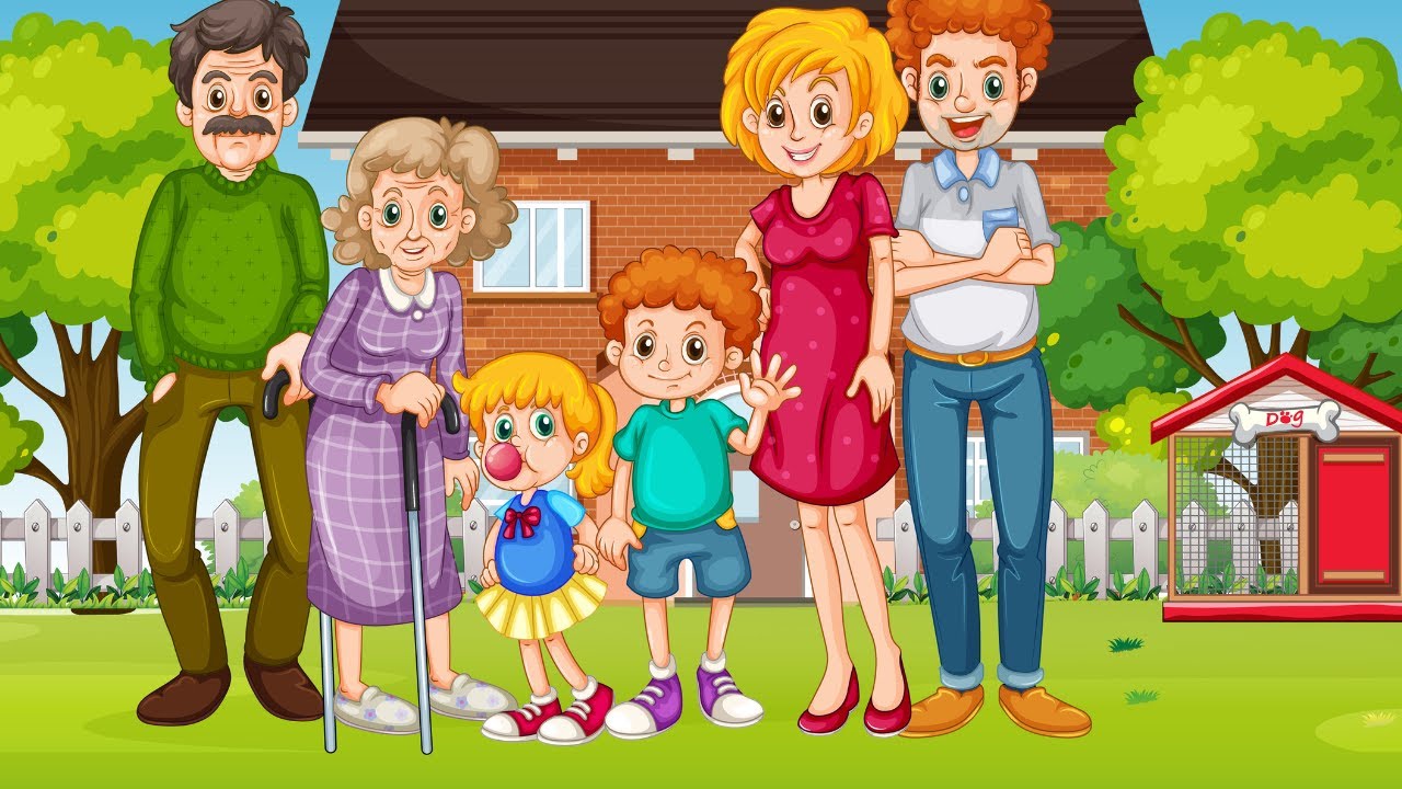 Learn about family in English| Family member| About family for kids ...