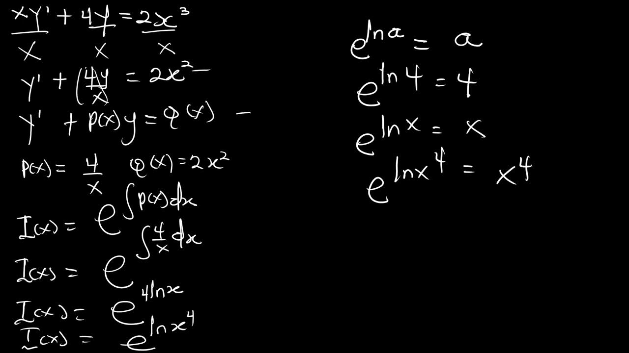 Ep6 Solution To First Order Linear Differential Equation Using Integrating Factor Youtube