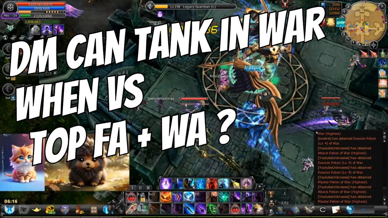 Cabal Online NA Update Episode 37 38 DM can tank in war when vs top FA ...