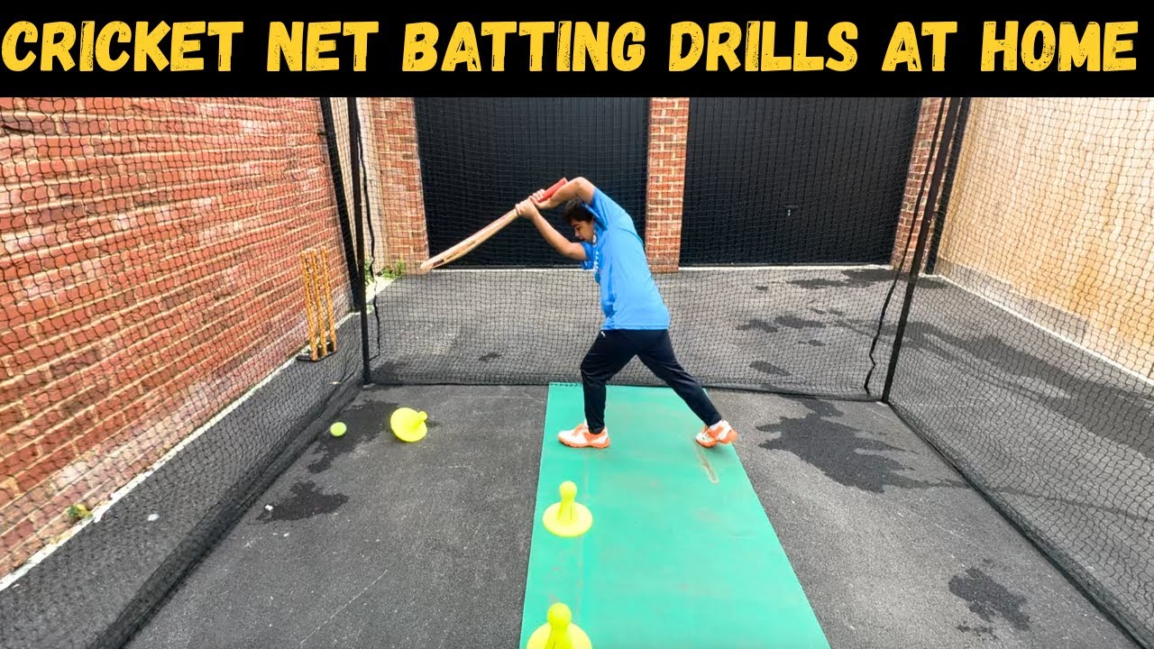 BATTING DRILLS CRICKET TRAINING IN MY CRICKET NET AT HOME | CRICKET ...
