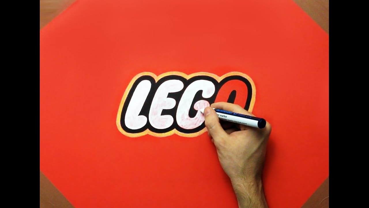 How To Draw The LEGO Logo by Denis - Speed Art Drawing - YouTube