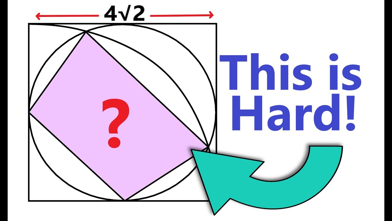 This Tricky Geometry Question Has a Super Cool Solution: Find the Area ...