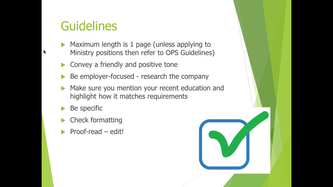 Week 3 Lecture - Cover Letters - YouTube