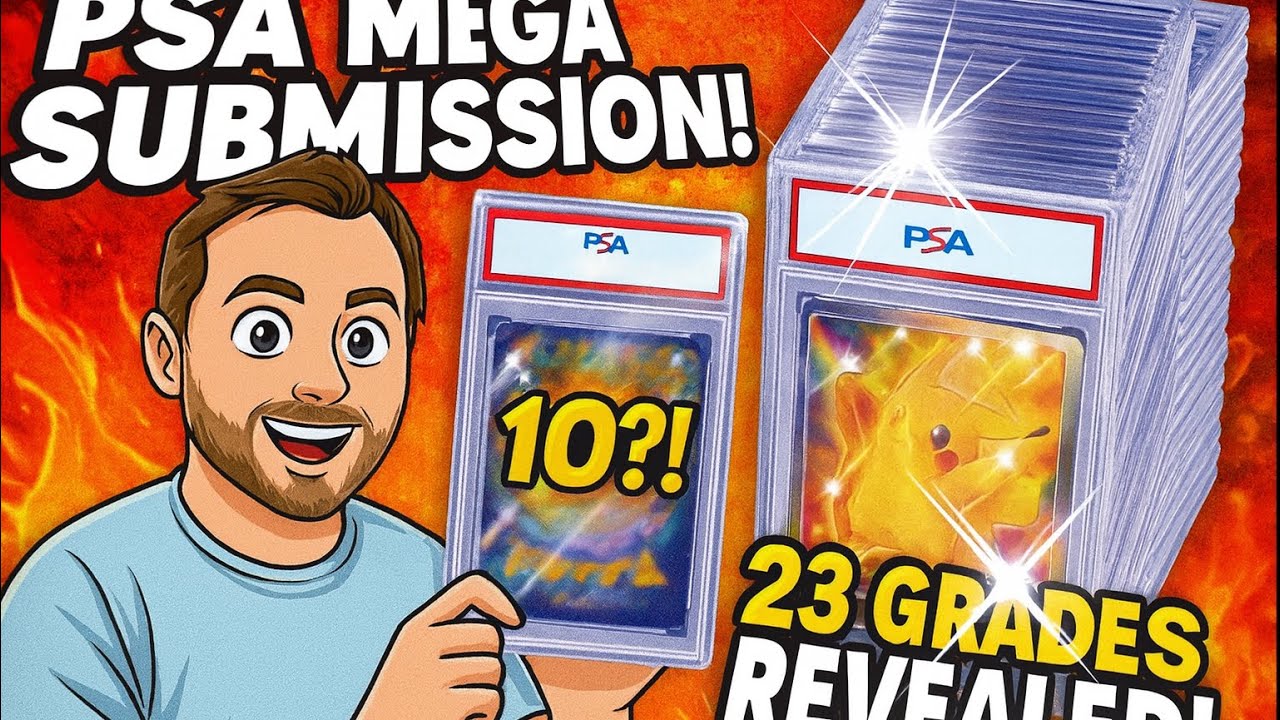 Our BIGGEST PSA Submission EVER! 🤯 Shocking 23-Card Grade Reveal! - YouTube