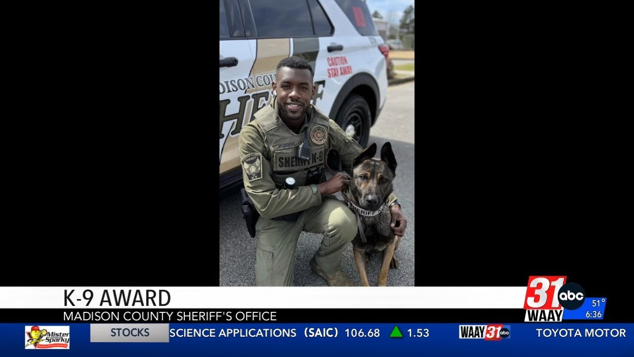 Madison County Sheriff's Office deputy, K-9 win big award - YouTube
