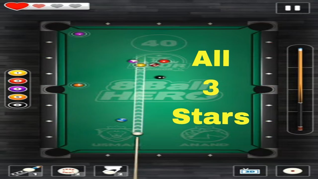 8 Ball Hero Levels 21-40 All 3 Stars IOS Gameplay - YouTube