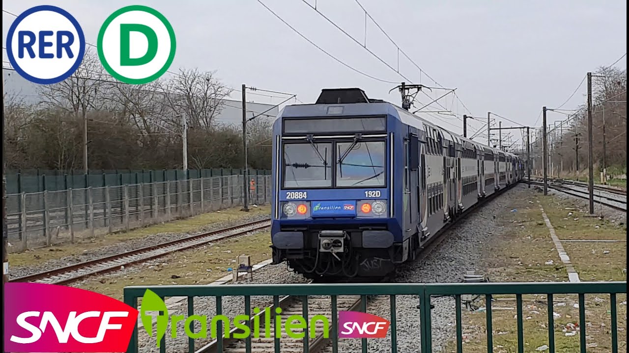 RER D [4K] Départ d'un Z20500 Transilien Hybride/Train du patrimoine ...