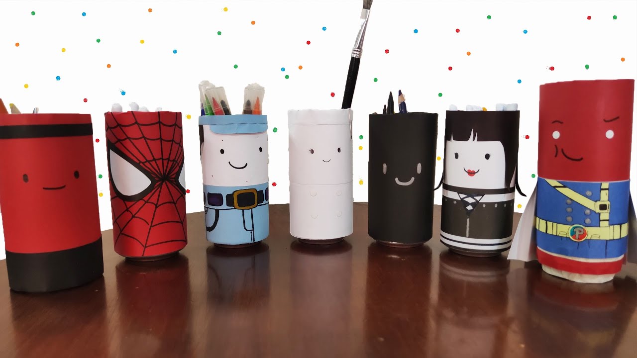 Cómo hacer portalápices personalizados 💗| Tutorial | Locurapapeles ...