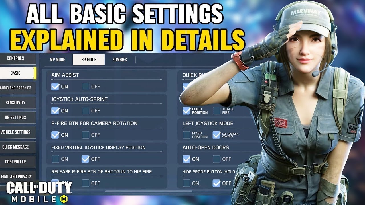 All Basic Settings in Call Of Duty Mobile For Battle Royale Fully Explained | Codm Ultimate ...