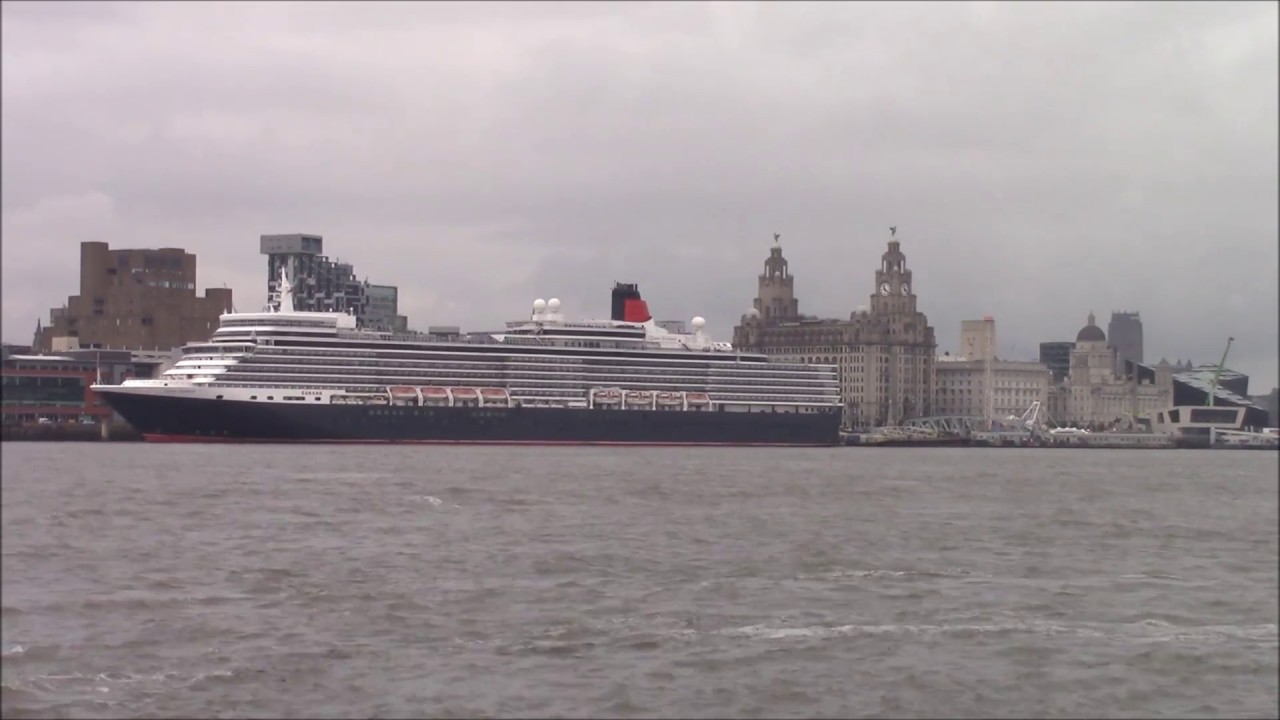 Visit of MV Queen Elizabeth - Liverpool - YouTube