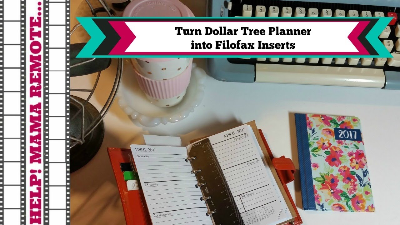 Turn Dollar Tree Planner into Filofax Mini Inserts - YouTube