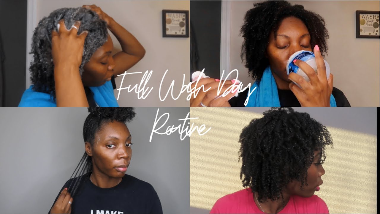 Full Wash Day Routine | Type 4 Hair | Wash and Go - YouTube