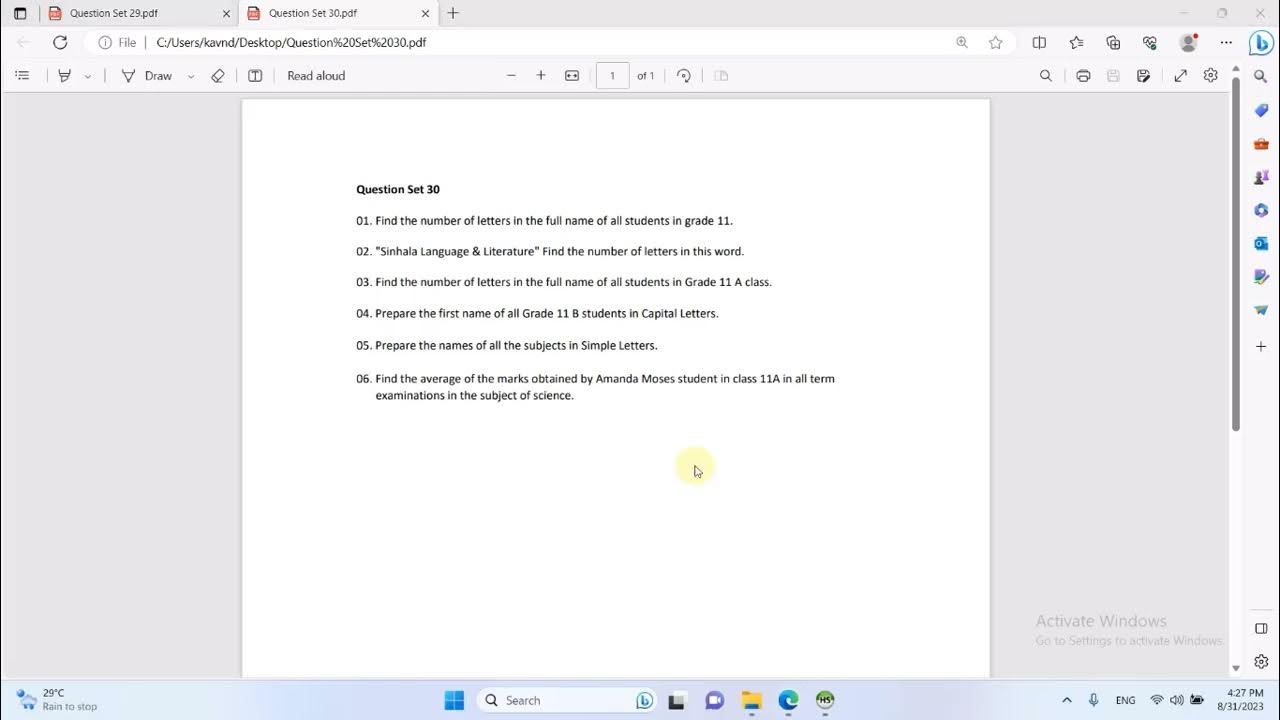 Java Question Set 30 | Use INNER JOIN with CHAR_LENGTH, CONCAT, UPPER, LOWER, AVG SQL FUNCTIONS ...