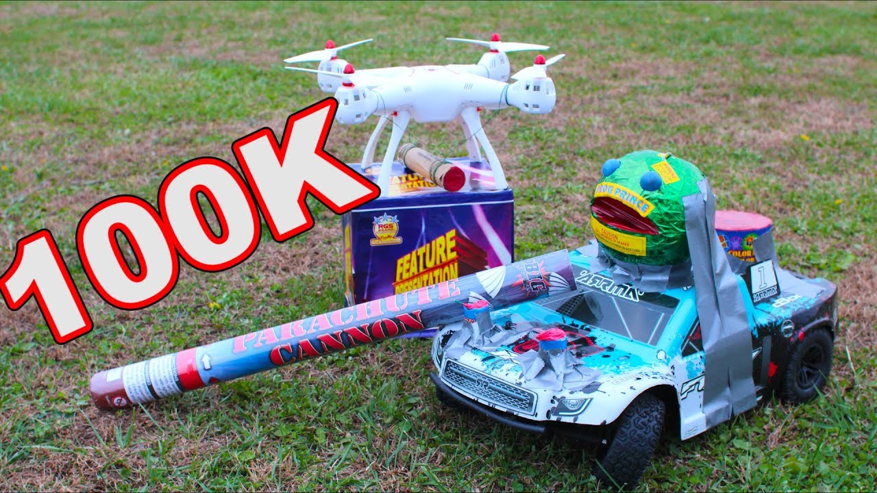 Road to 100k Subscribers! - RC Car and Drone VS Fireworks ...