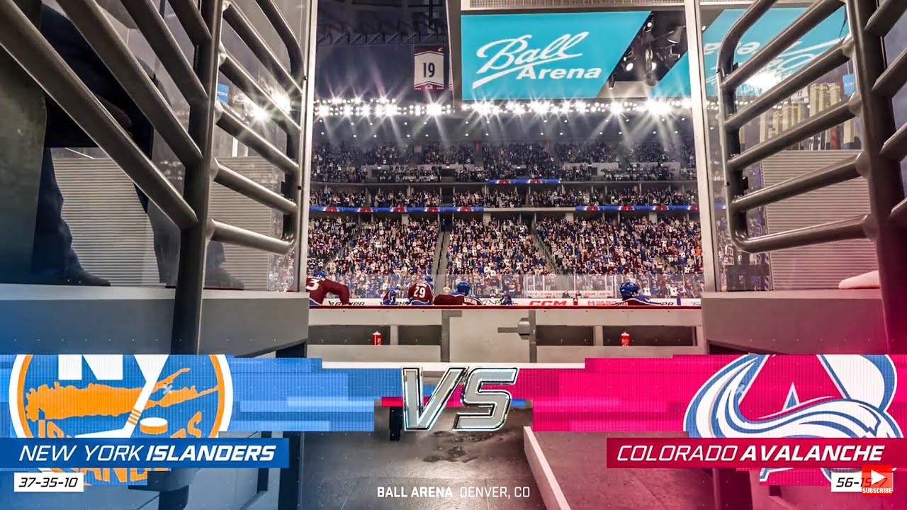 New York Islanders vs Colorado Avalanche 12/19/2022 NHL 23 Gameplay ...
